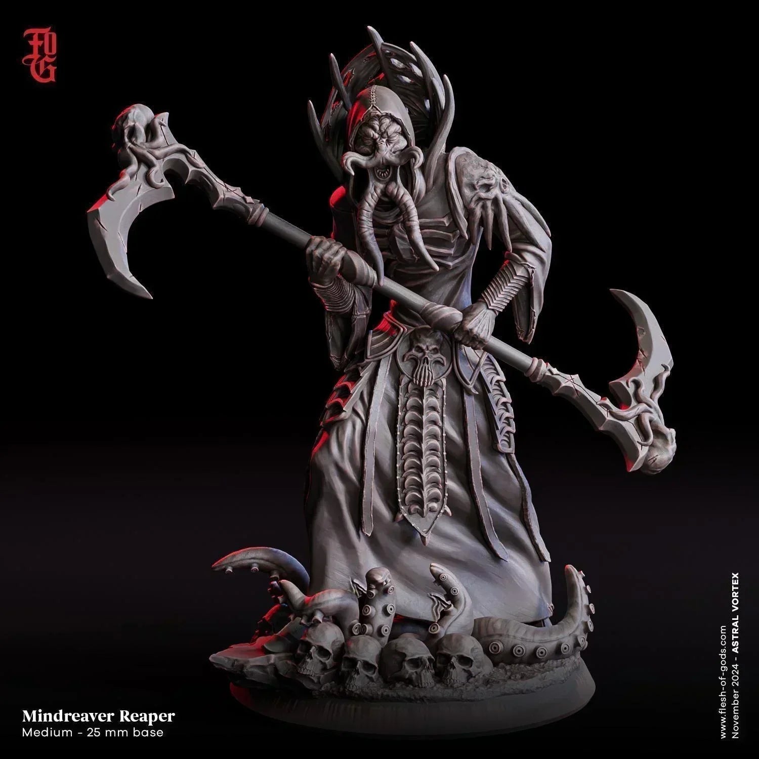 Mindreaver Reaper Miniature | Cthulhu Mythos Monster Flayer | 32mm Sca ...