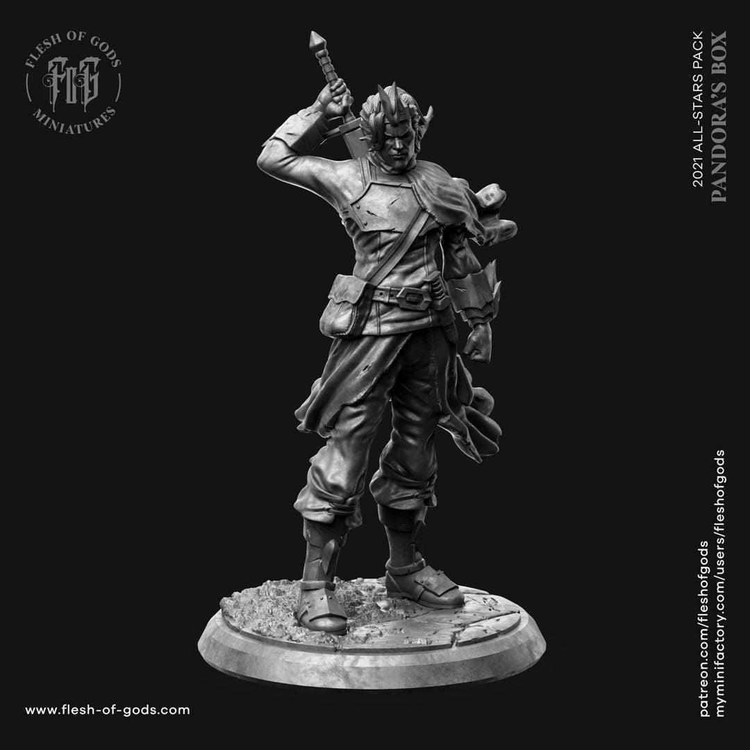 Cedric Liarel, Elf Warrior Miniature | Skilled Elf Hunter DnD Figurine ...
