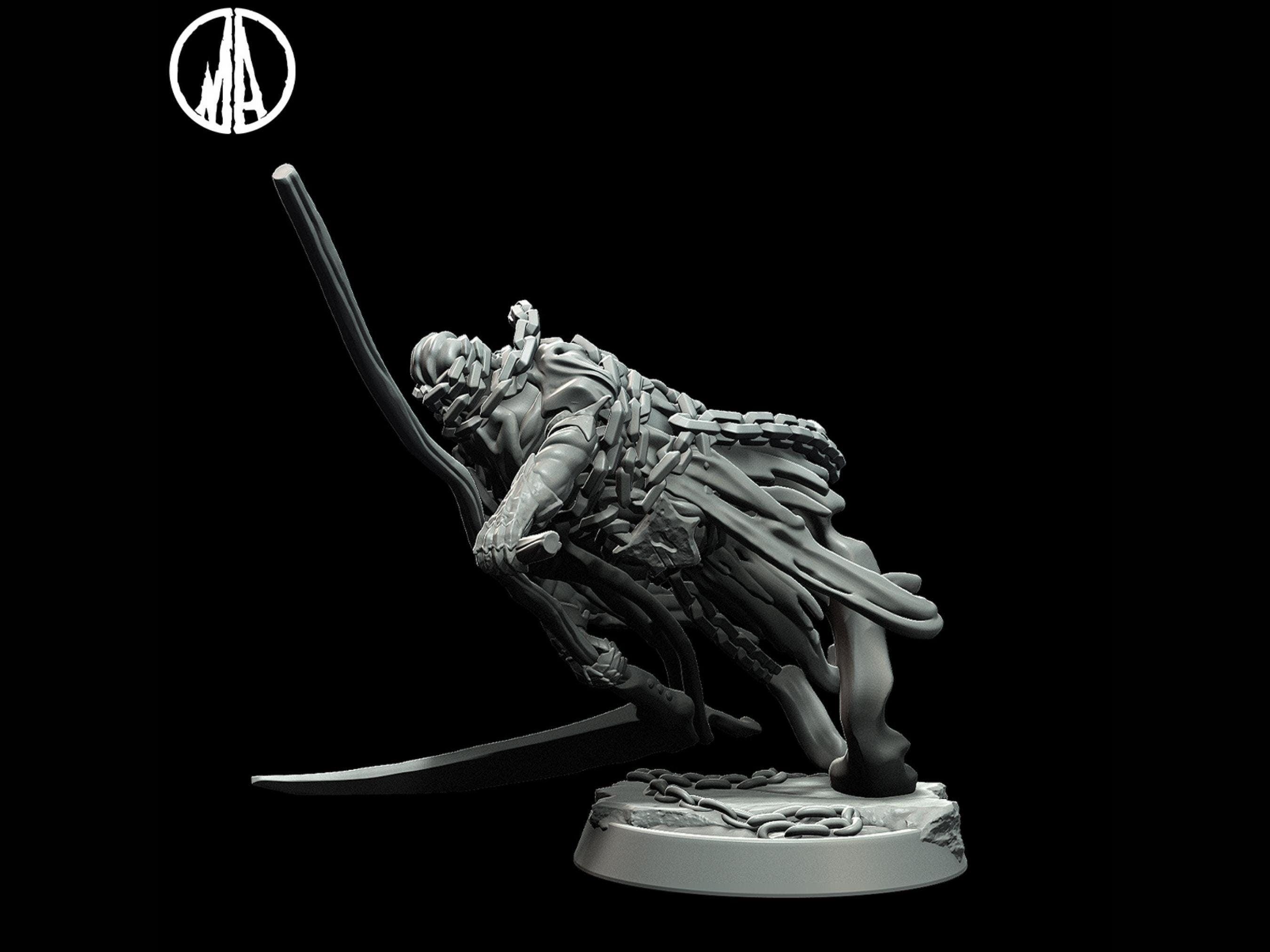 Imprisoned Soul Miniature skeleton miniature - 3 Poses - 28mm scale Ta ...